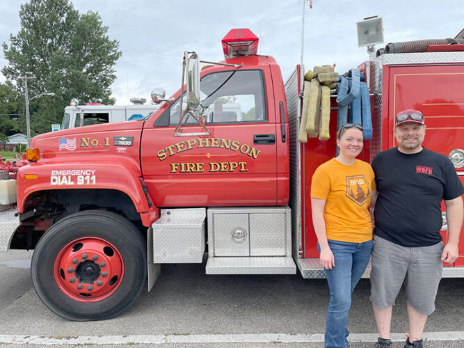 Stephenson Fire Department ‘pays it forward,’ gives West Branch fire ...